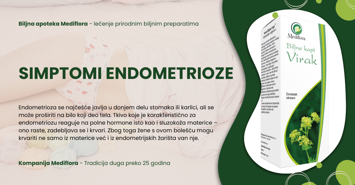 Simptomi endometrioze - Mediflora