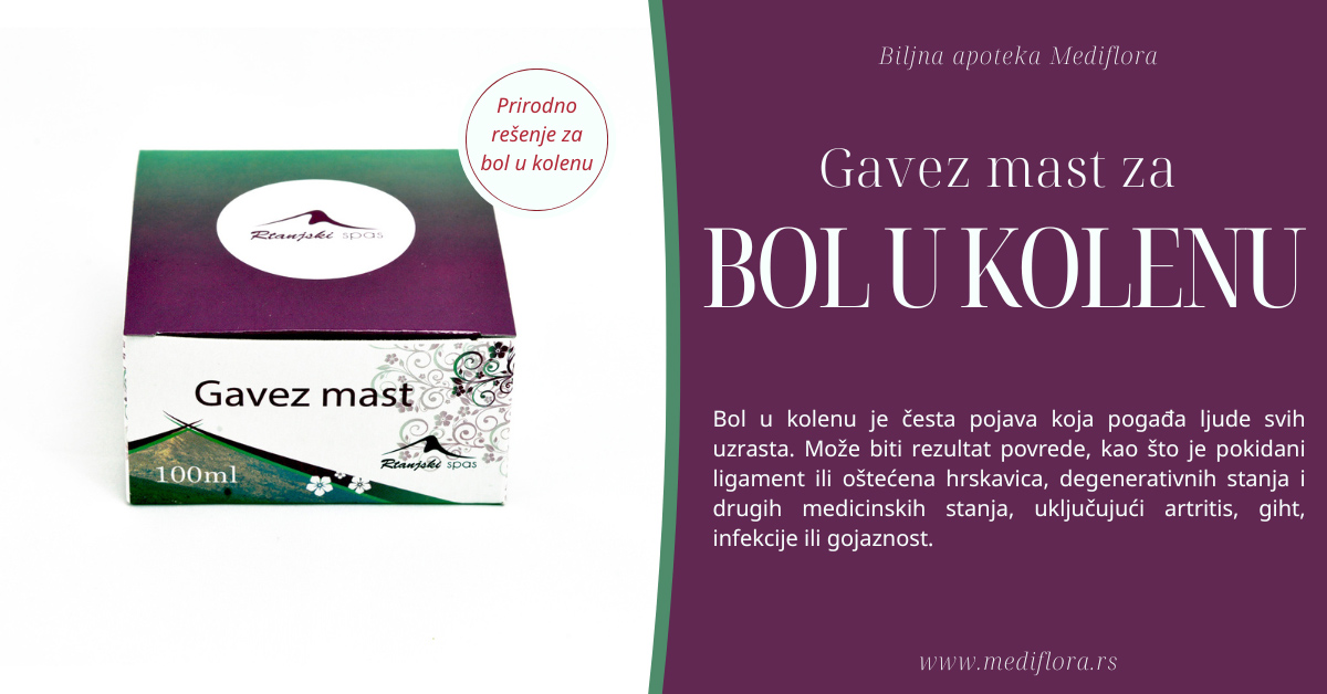 Gavez mast za bol u kolenu - Mediflora